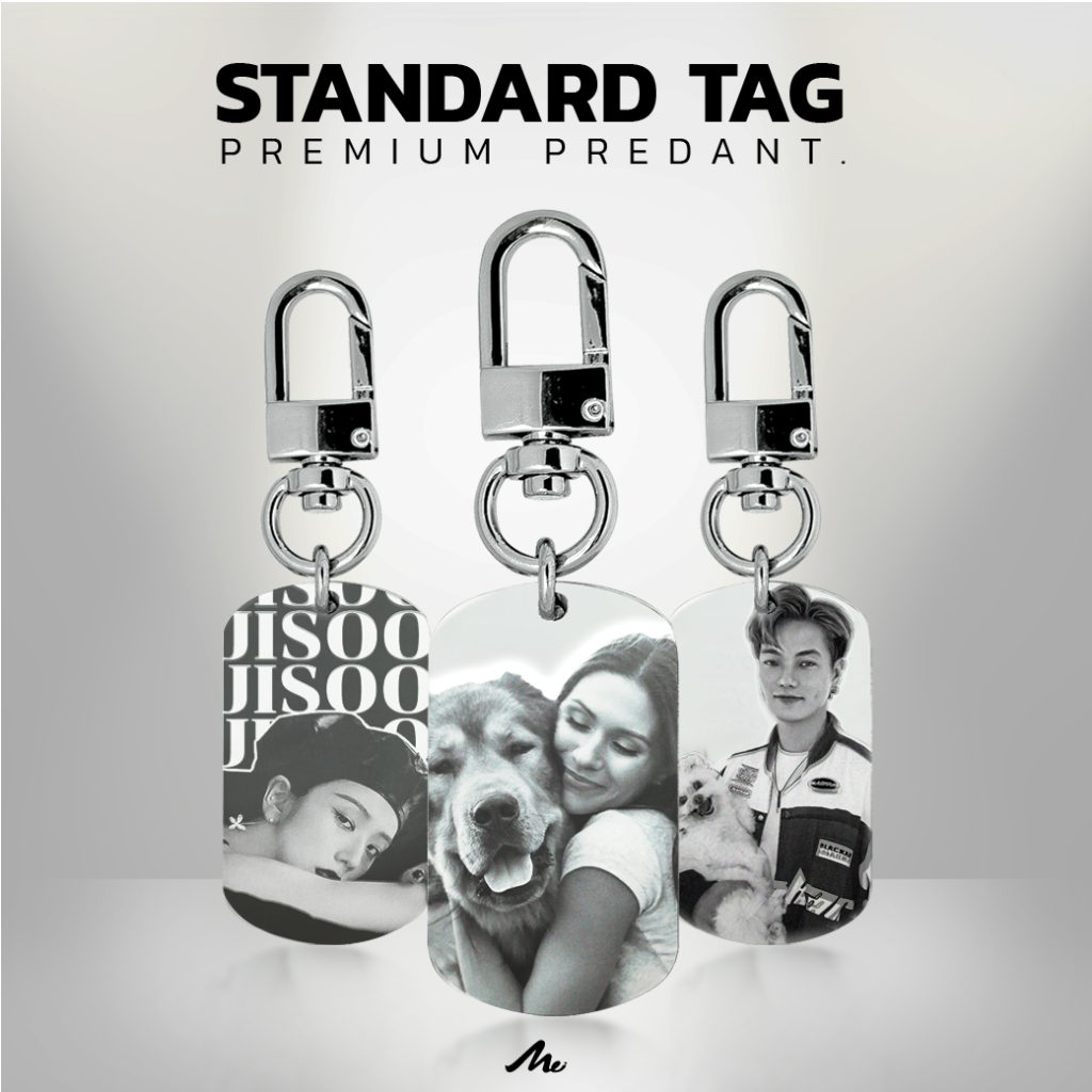 STANDARD TAG | สลักรูป+ข้อความ 4K พวงกุญแจ จี้สแตนเลส Laser Me Premium ...